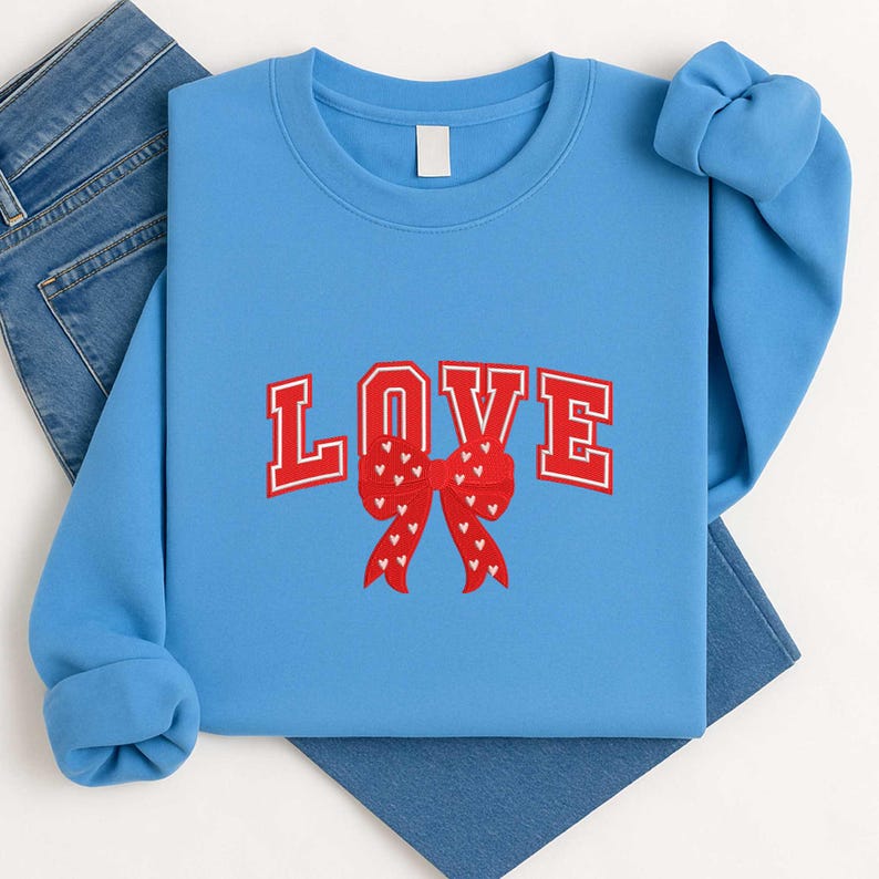 Love Bow Embroidery Design, Valentine Theme (digital Download) - Etsy