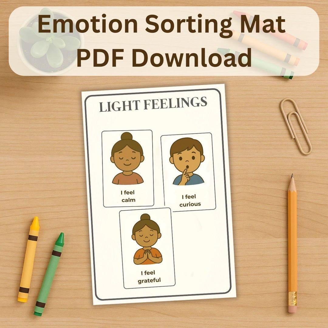 Emotion Sorting Mat Printable – Montessori Feelings Activity for ...