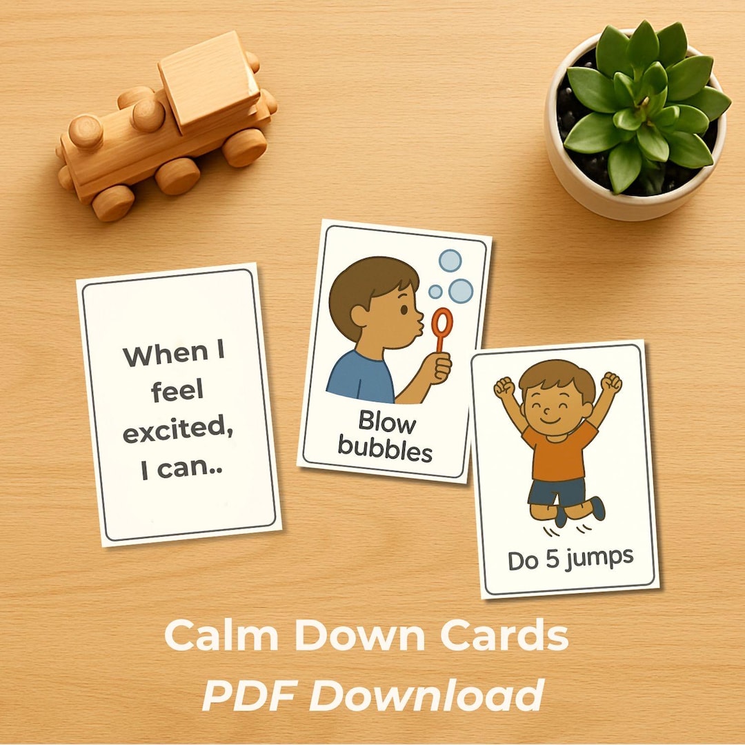 Editable Emotional Regulation Cards for Kids | “when I Feel…” Calm Down ...