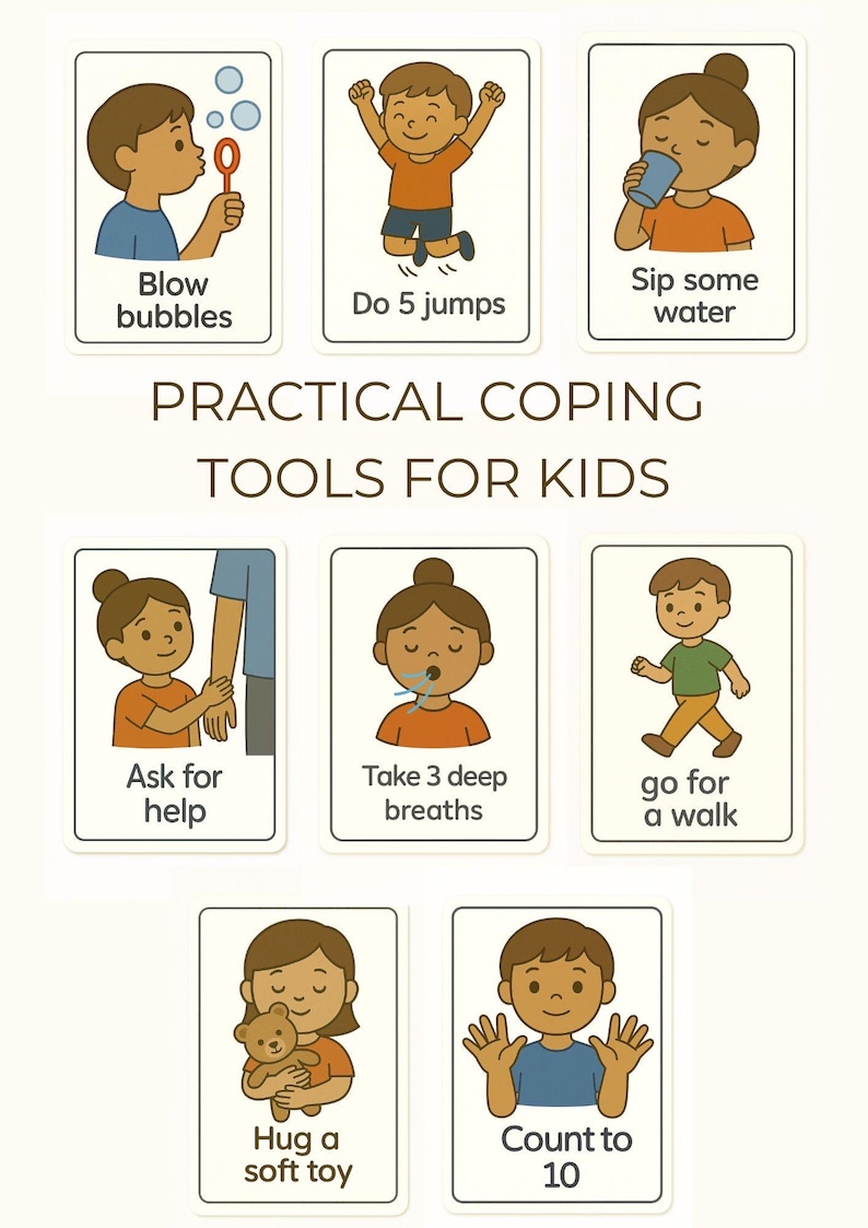 Editable Emotional Regulation Cards for Kids | “when I Feel…” Calm Down ...