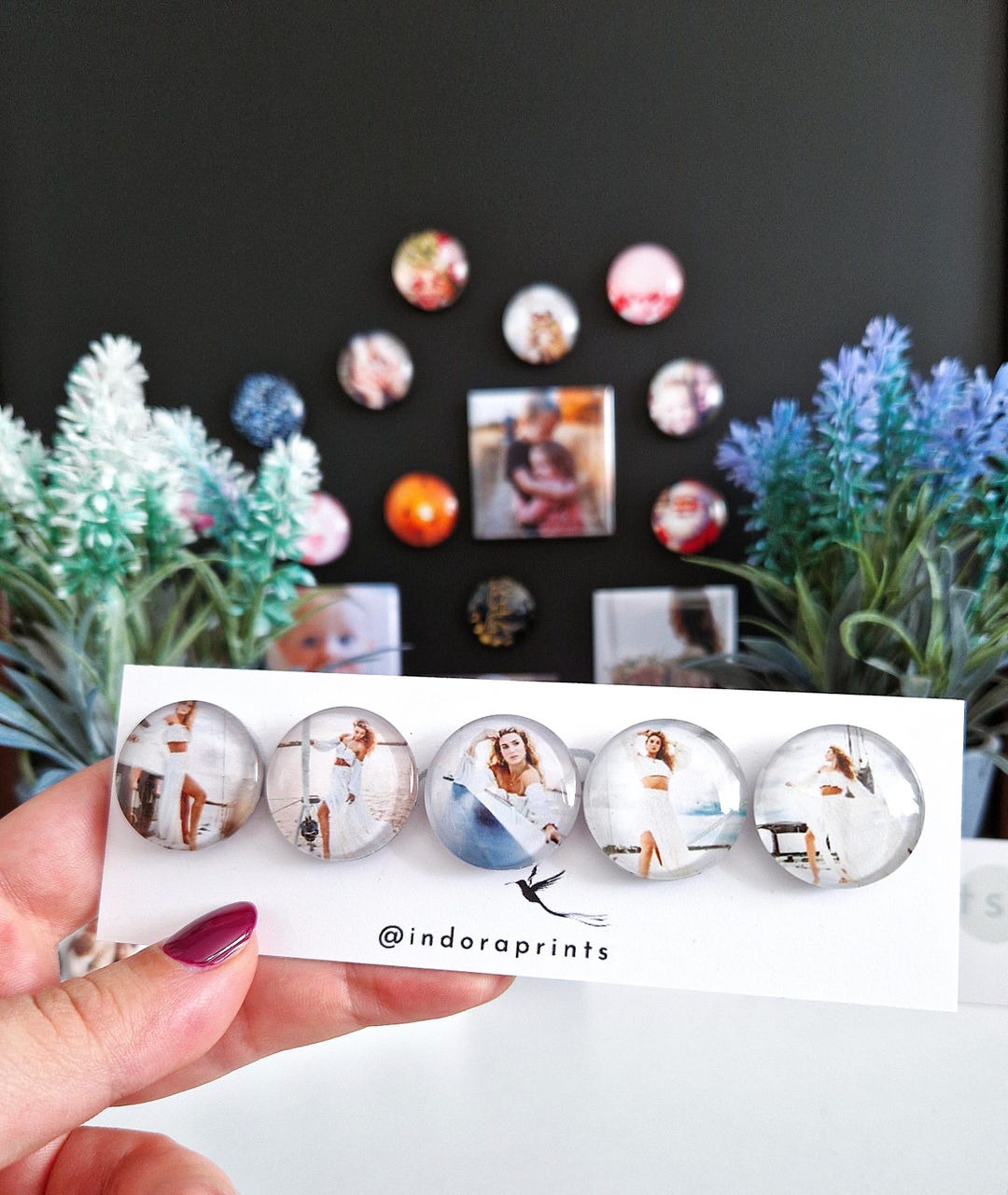 Custom Glass Personalised Fridge Magnets, Customized Photo Glass ...