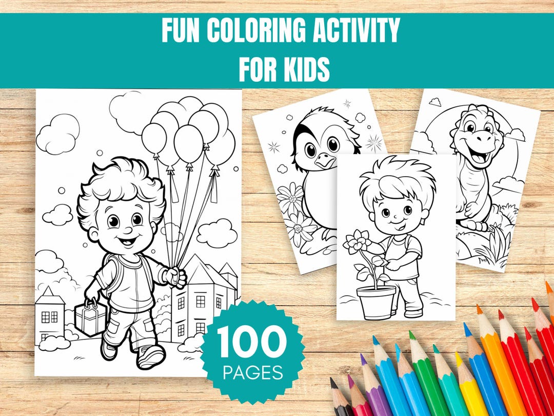 Fun Kids Coloring Book | Printable PDF | Preschool and Kindergarten ...
