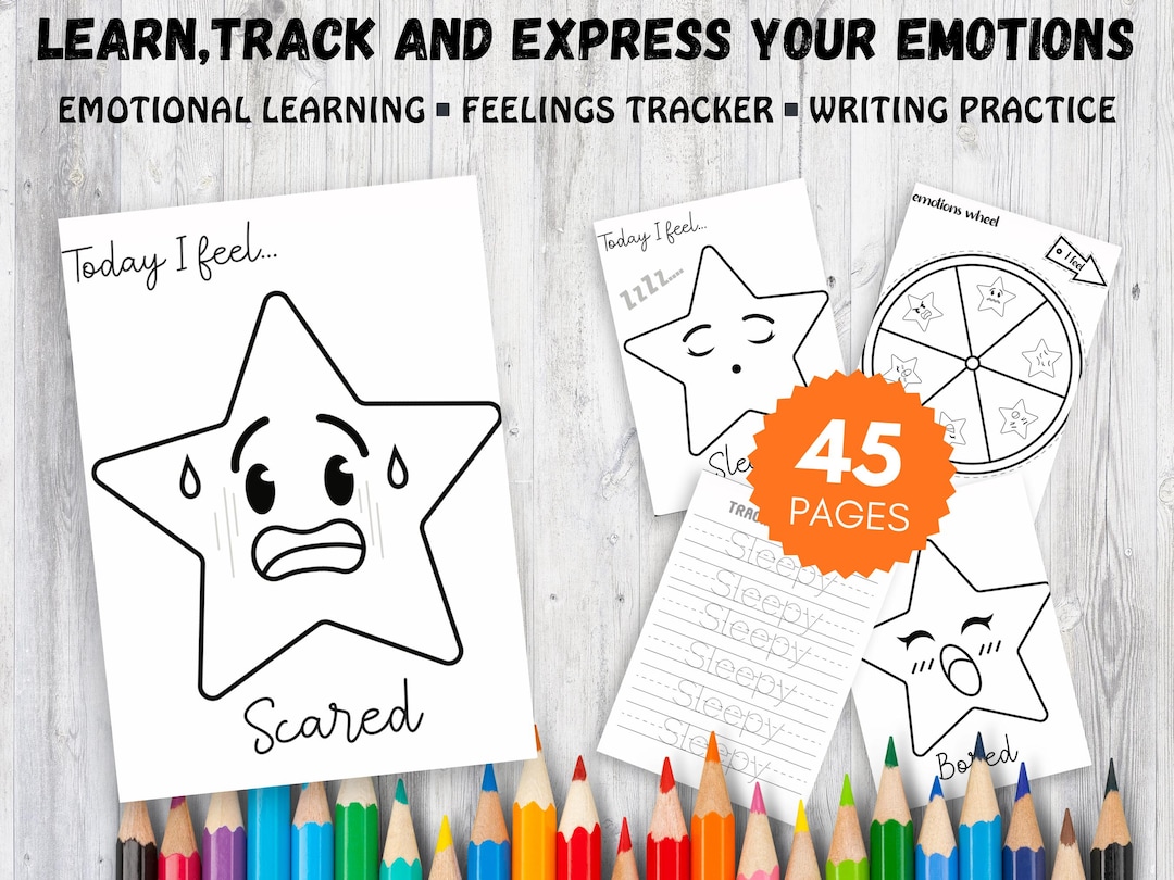 Kids Feelings Coloring Book, Emotions Activity, SEL Learning (PDF ...