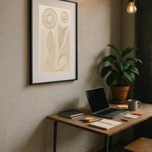 Generative Minimalist String Art Print – Algorithmic Abstract Wall ...