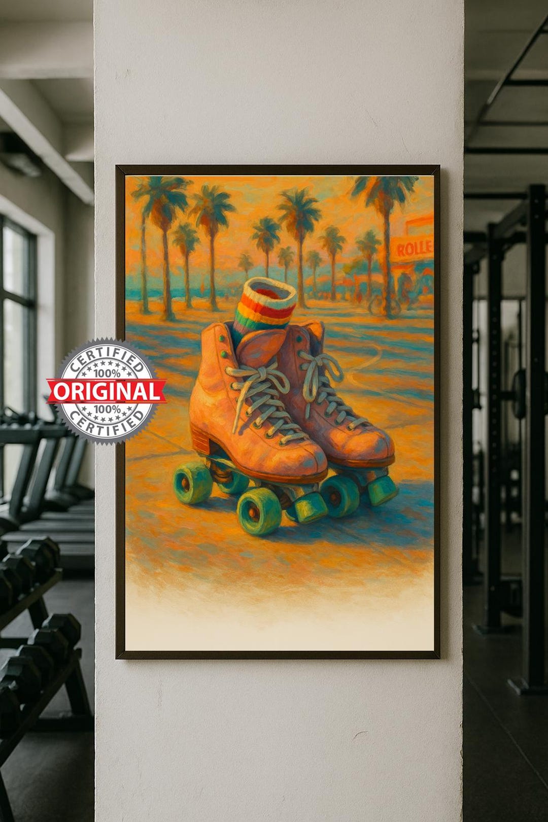 Retro Roller Skates Poster, Venice Beach Wall Art, 70s California Vibes ...