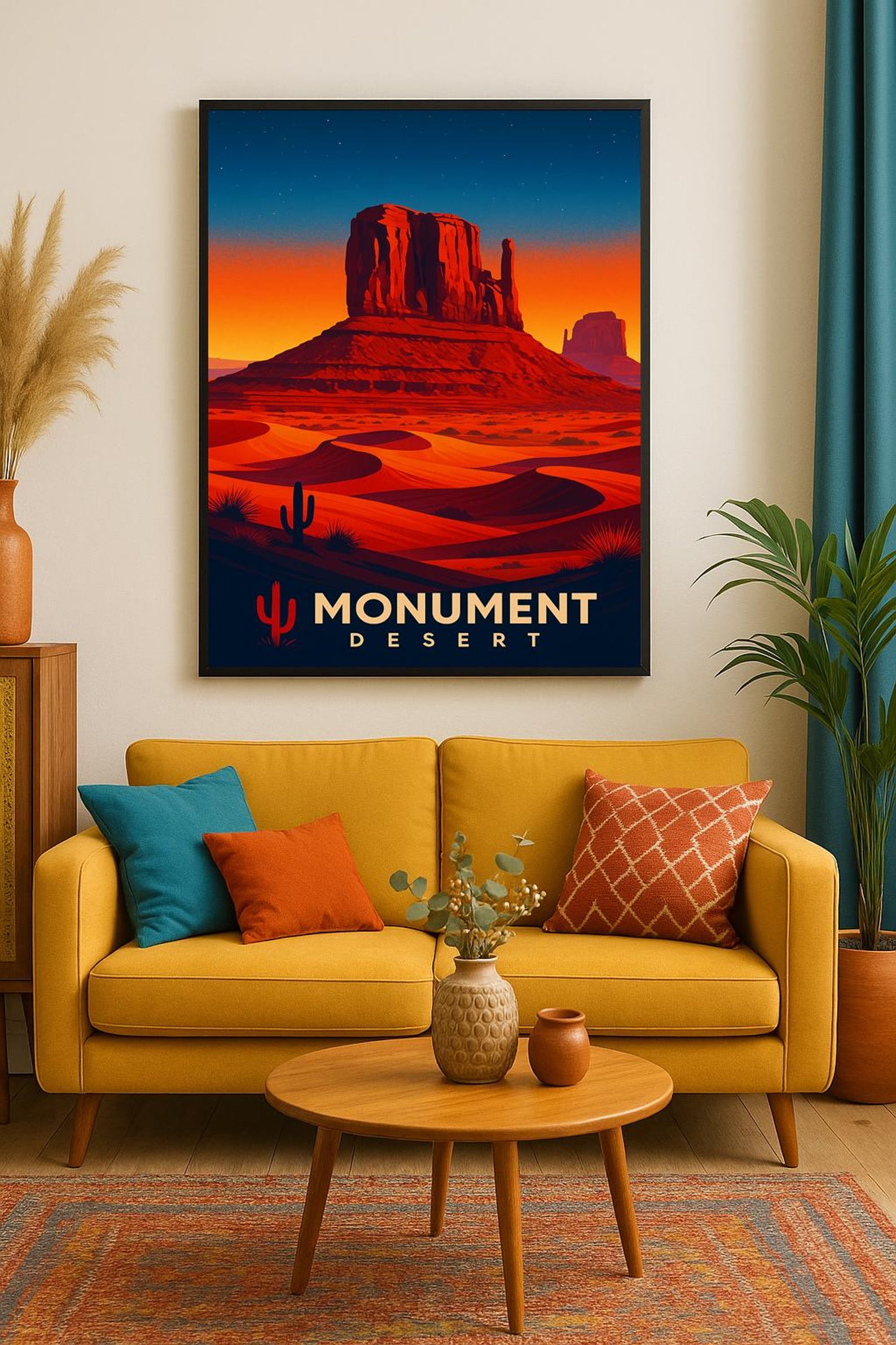 Monument Valley Travel Poster – USA Desert Wall Art Print, Monument ...