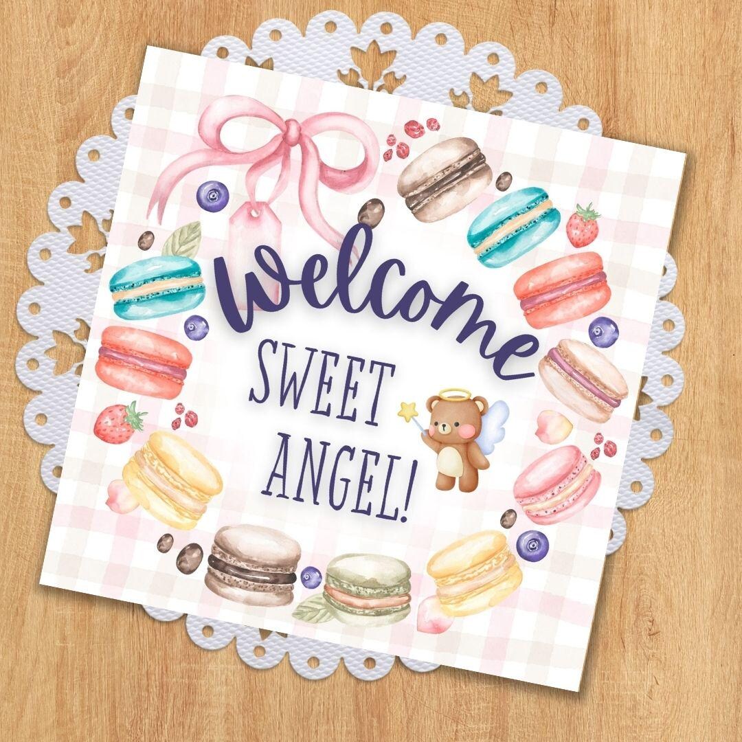 Macaron Baby Milestone Cards, Printable Baby Milestones, Baby Photo ...