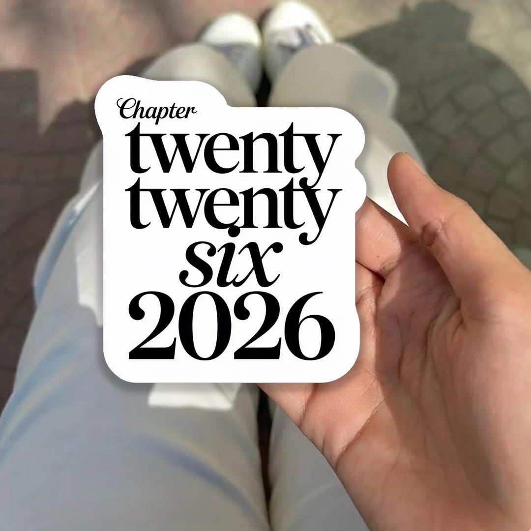Chapter Twenty Twenty Six Sticker, 2026 Year Sticker, New Year ...