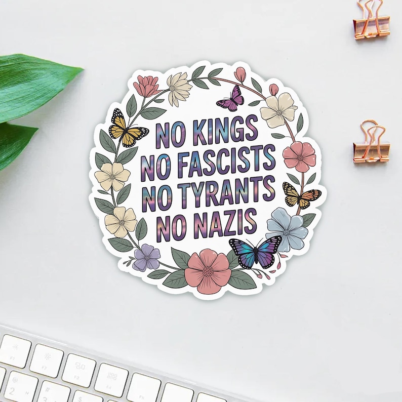 No Kings Sweatshirt, Anti-trump Sticker/car Magnet, Patriotic Political ...