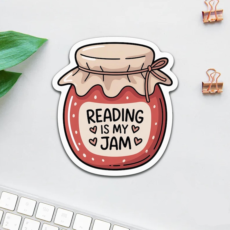Reading is My Jam Sticker, Funny, Cute, Meme, Personalized, Books ...