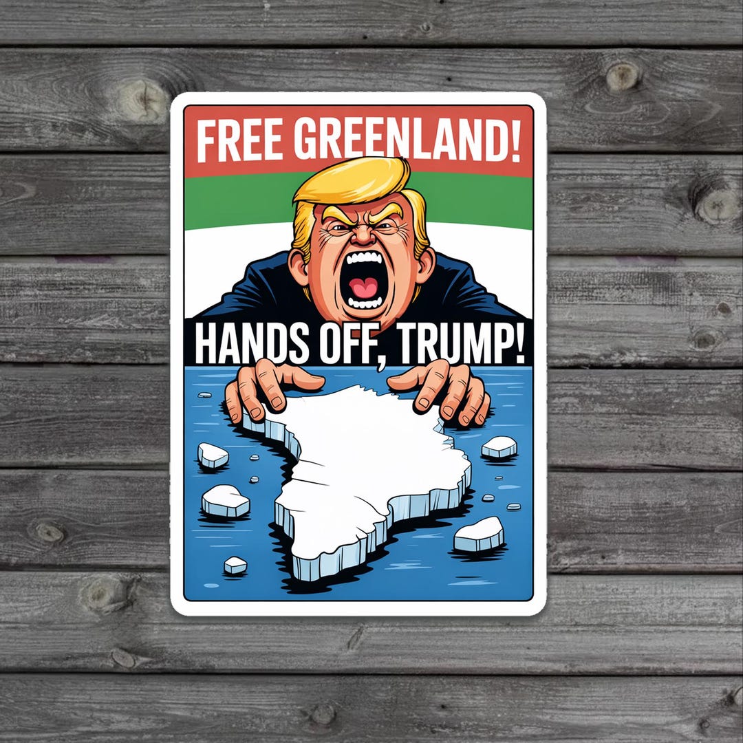 Trump Free Greenland Sticker/car Magnet, Stand With Greenland Decal ...