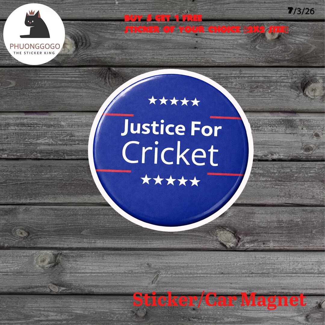 Justice for Cricket Sticker, Support Animal Protection Car Magnet, Dog ...