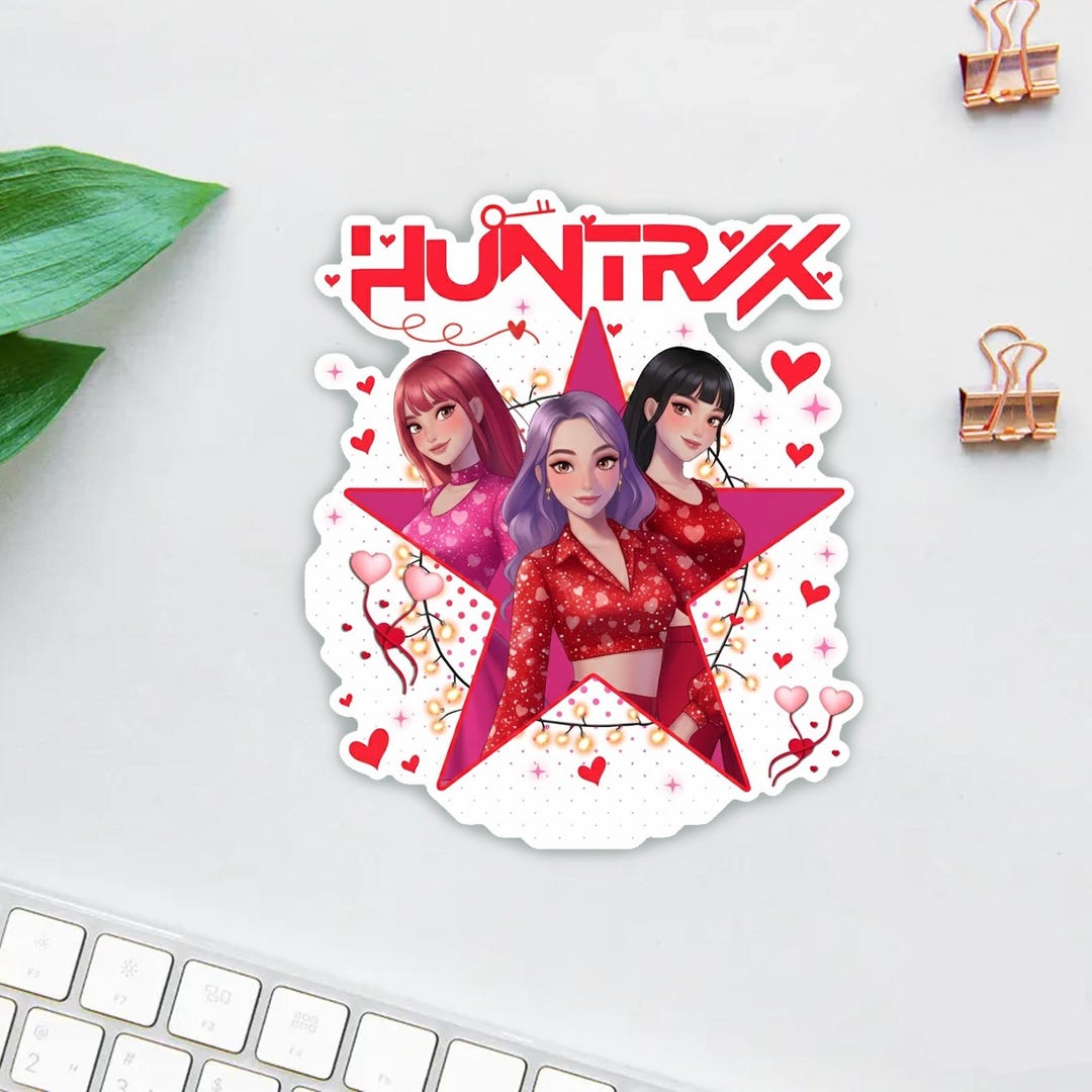 Huntrix Sticker | Kpop Demon Hunters Girl Group Stickers | Mira, Rumi ...