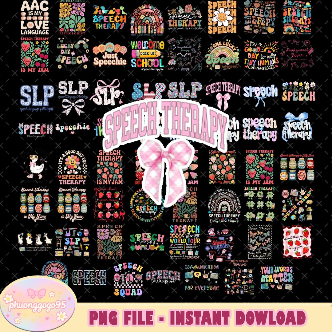 60+ Speech Therapy Bundle Png , SLP Clipart for Speech Language ...