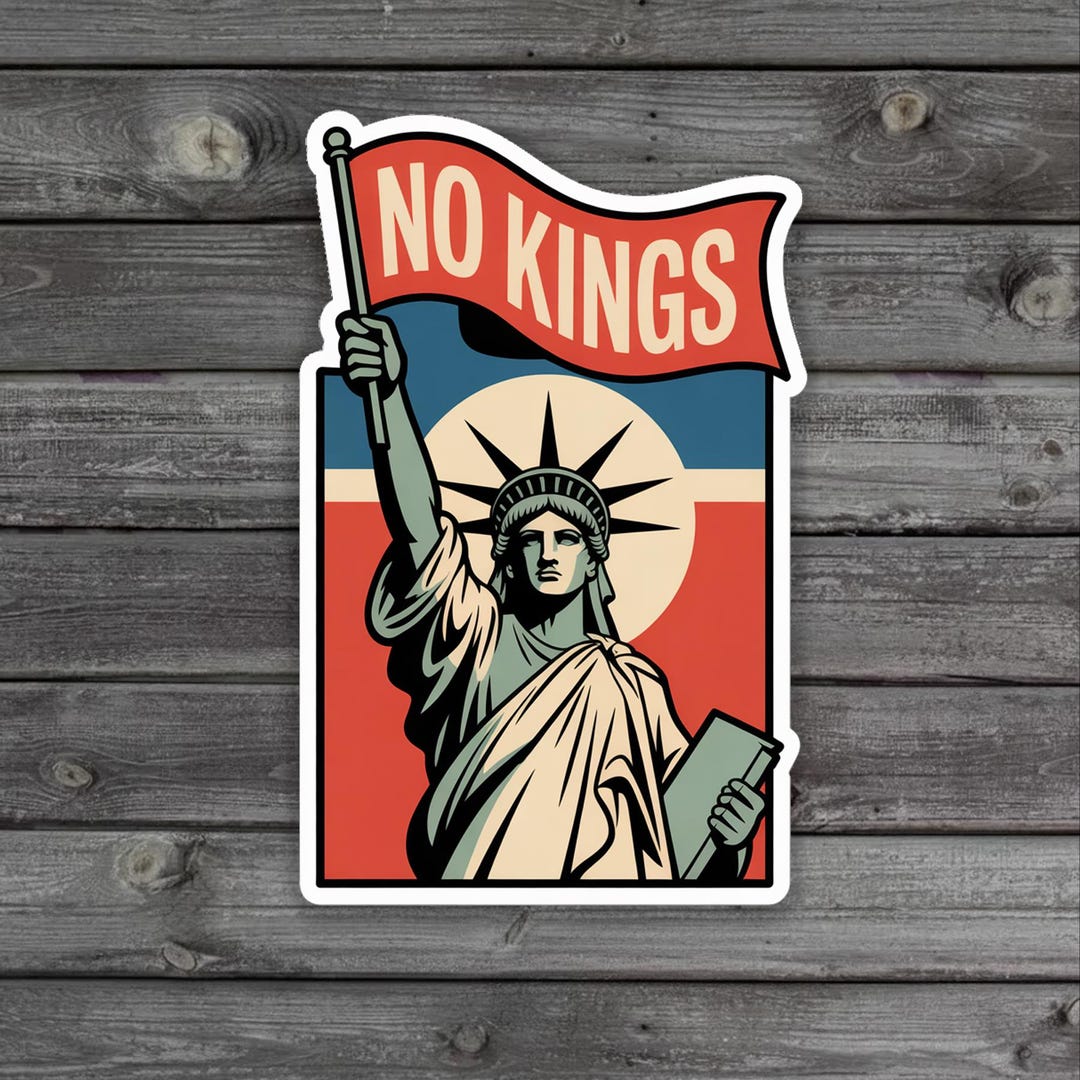 No Kings Protest Sticker/car Magnet – Protect Democracy Anti Trump ...