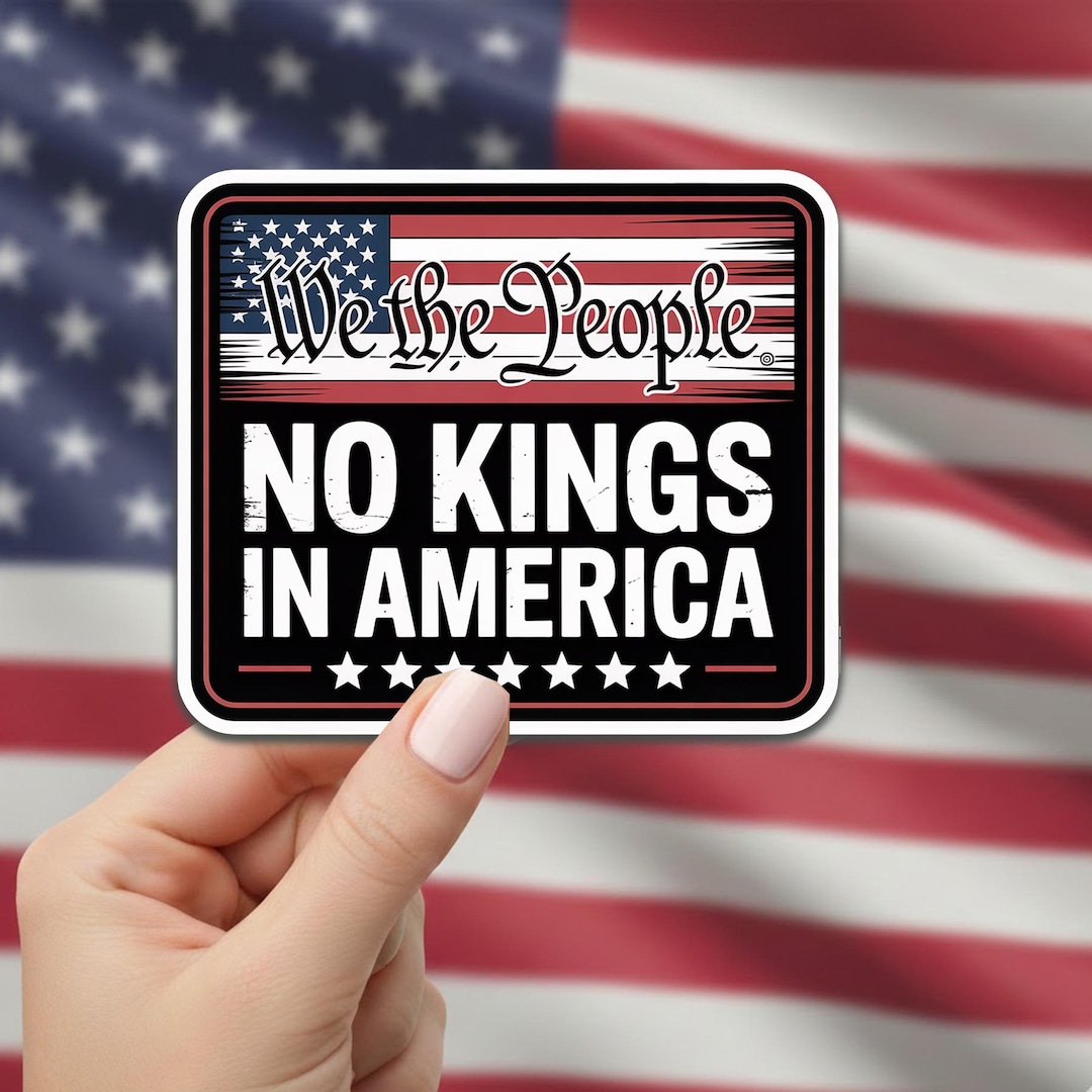 No Kings Stickers, Vinyl Decal, Laptop Sticker, Water Bottle, Car ...