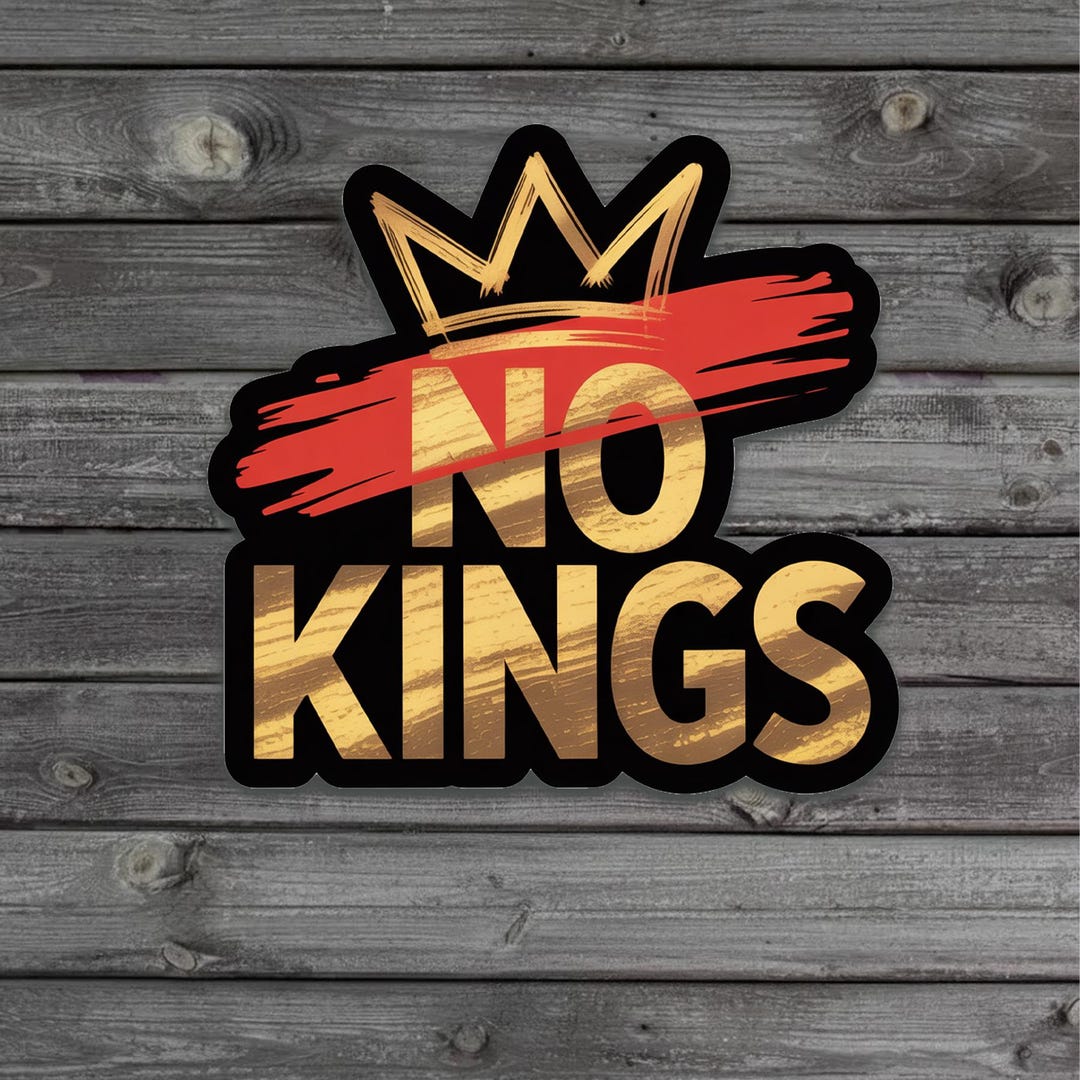 No Kings Stickers/car Magnet, Vinyl Decal, Laptop Sticker, Water Bottle ...