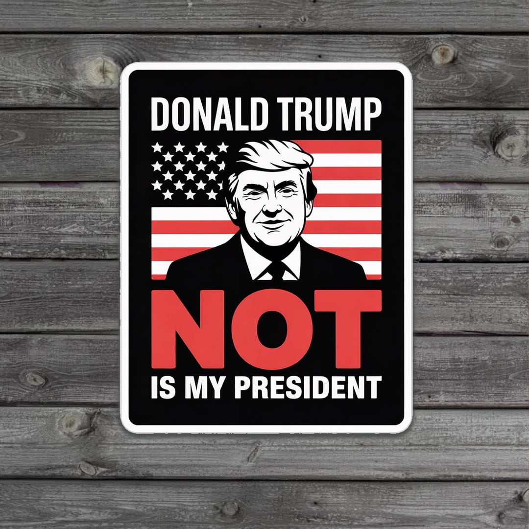 No Trump No KKK No Fascist USA Sticker, Anti Trump No MAGA Decal for ...