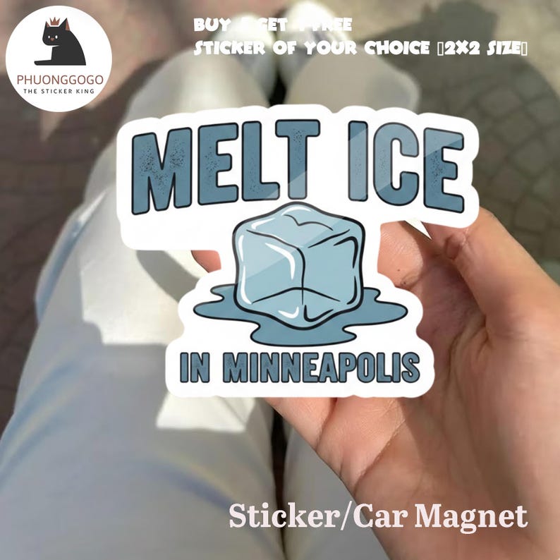 Melt ICE in Minneapolis Sticker/magnet, Abolish ICE Decal, Anti‑fascism ...
