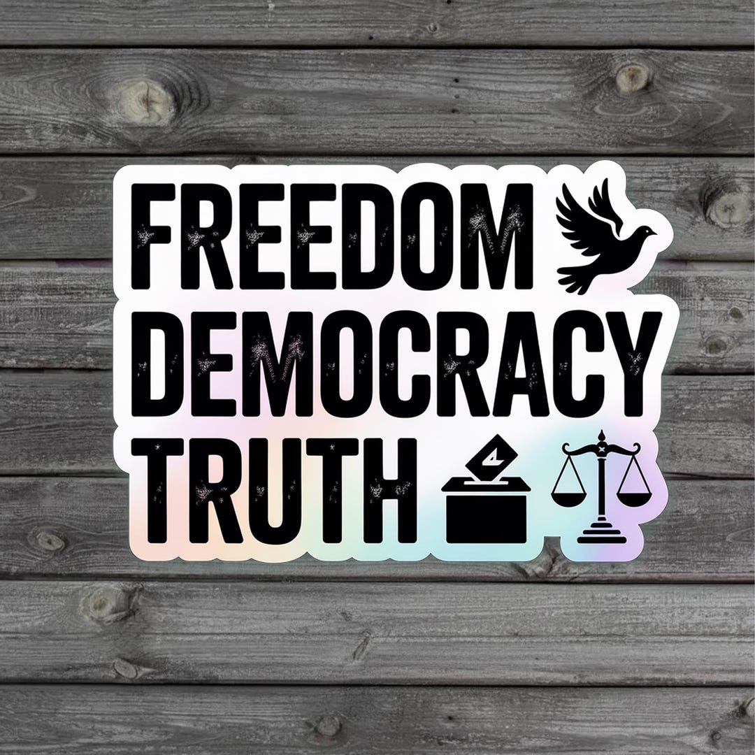 FDT Freedom Democracy Truth Sticker/car Magnet, Anti Trump Protest ...