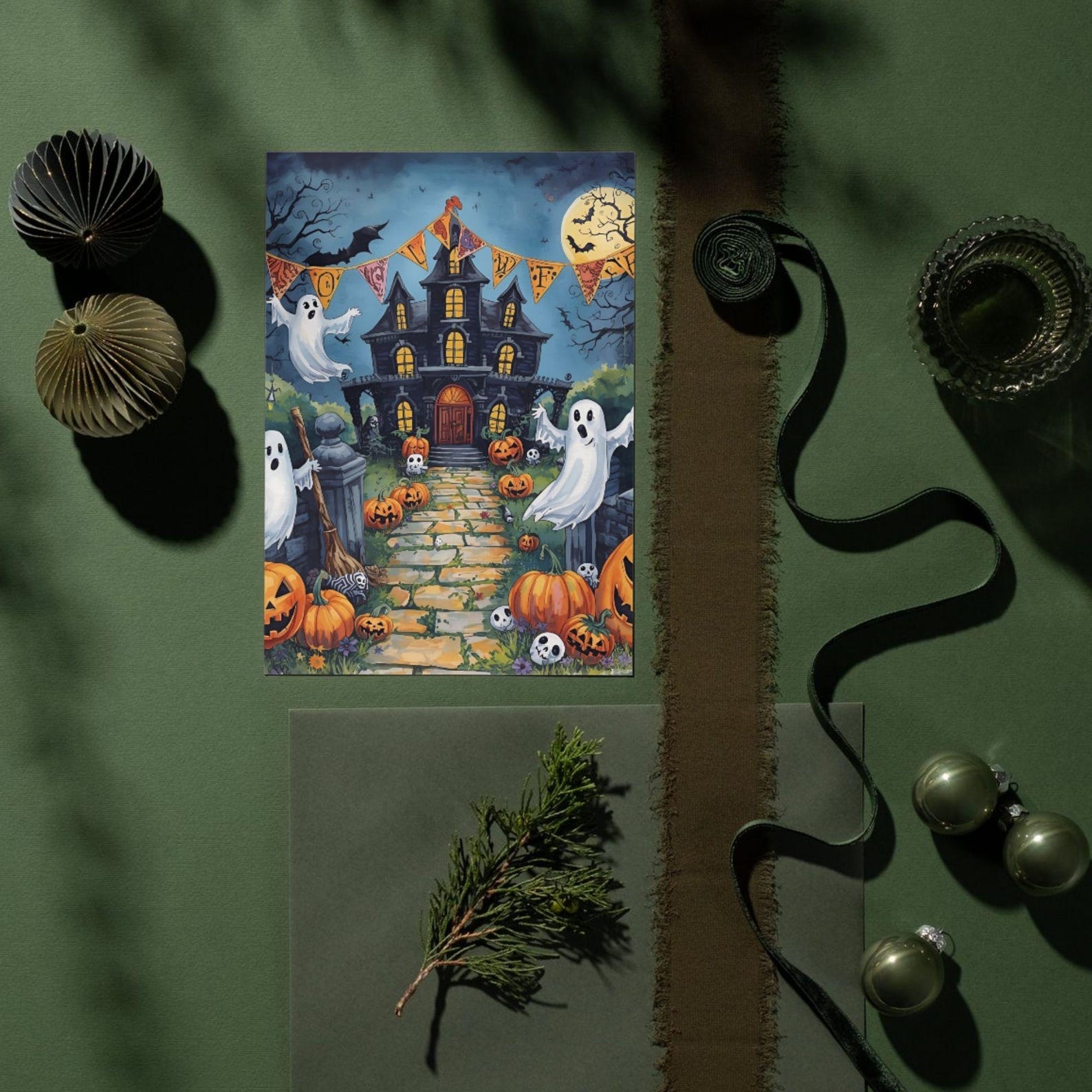 Digital Halloween Greeting Card | 20 Printable Spooky Card Designs ...