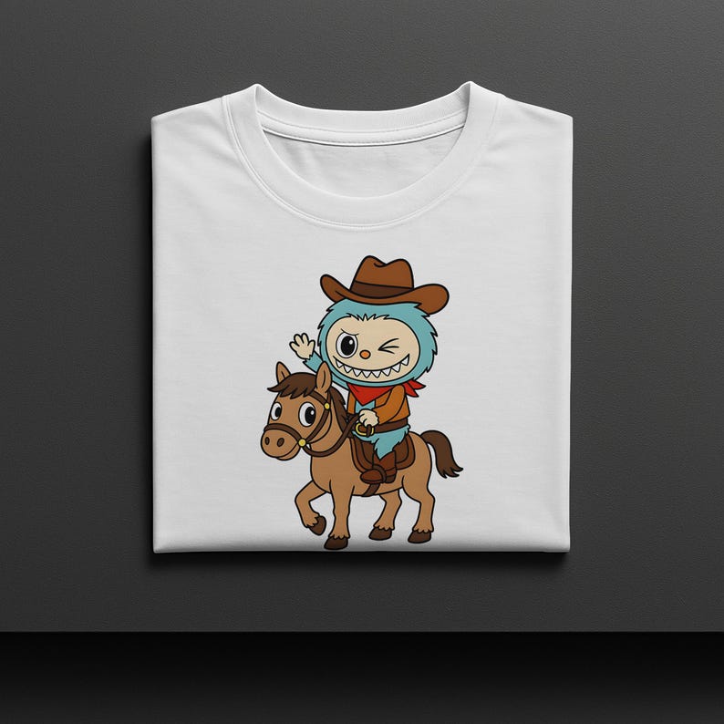 Labubu Cowboy PNG: Western Cartoon Clipart (digital Download, 300 DPI ...