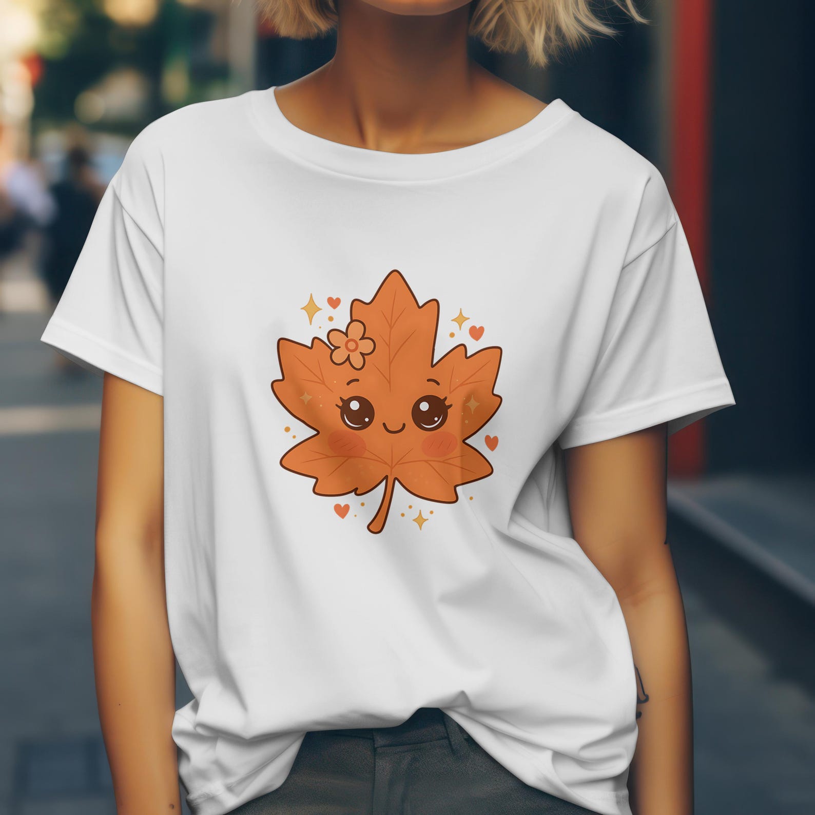 Kawaii Autumn Leaf PNG: Cozy Fall Clipart (digital Download 300 DPI) - Etsy