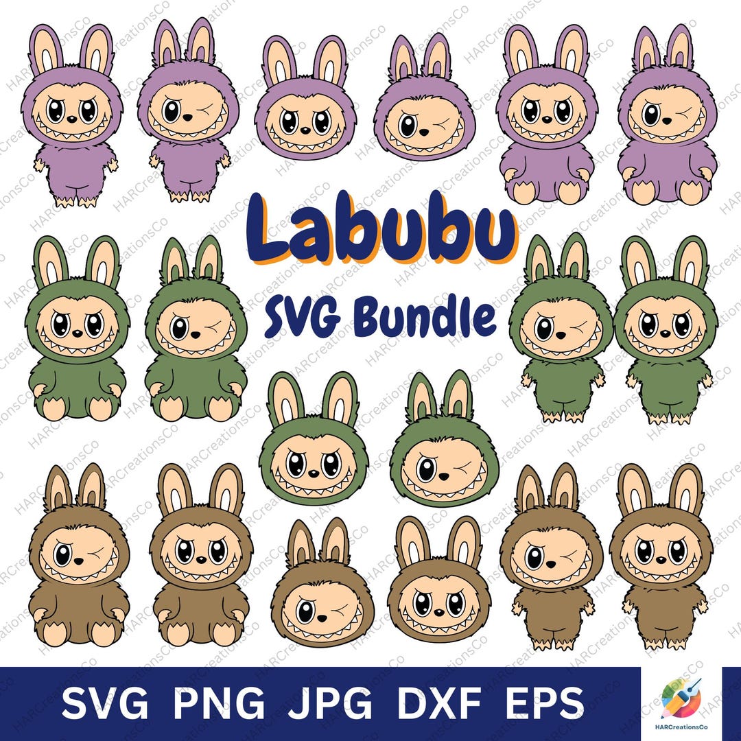 Labubu Design Svg, Png, Eps Bundle, Labubu Png Clipart, Labubu ...