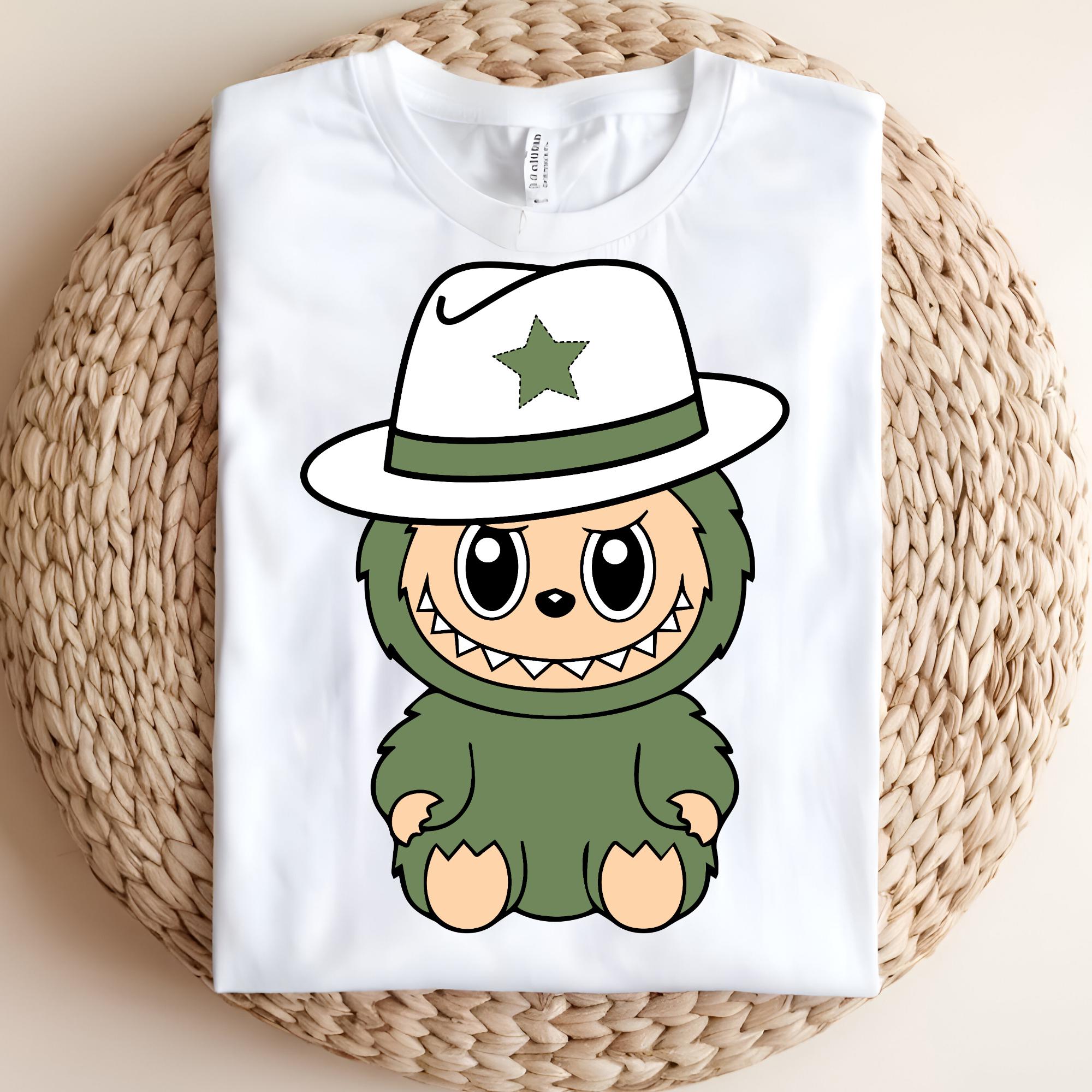 Labubu With Hat Svg, Png, Eps Bundle, Labubu With Cowboy Hat, Labubu ...
