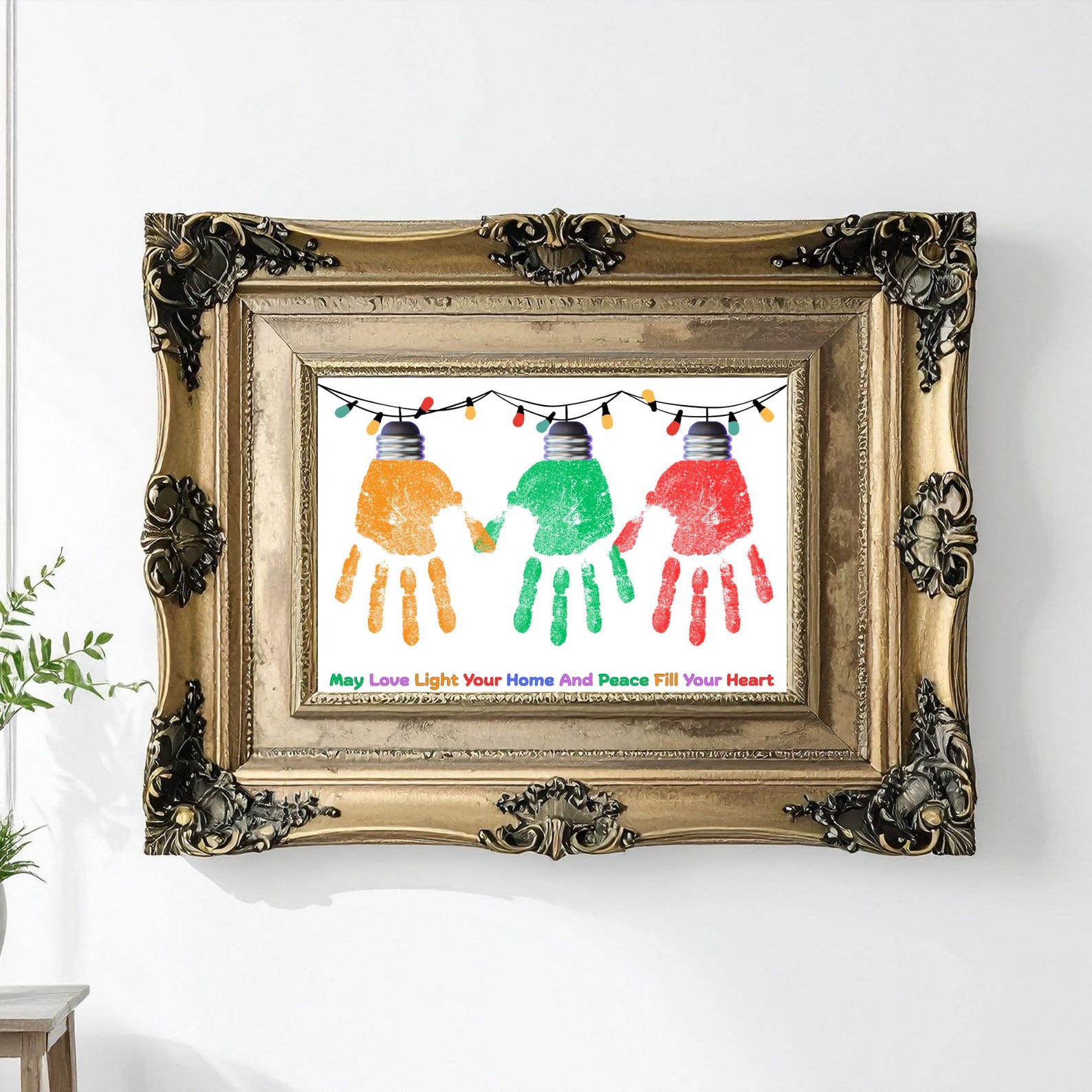 Merry and Bright Christmas Lights Handprint Craft | A4 Printable ...