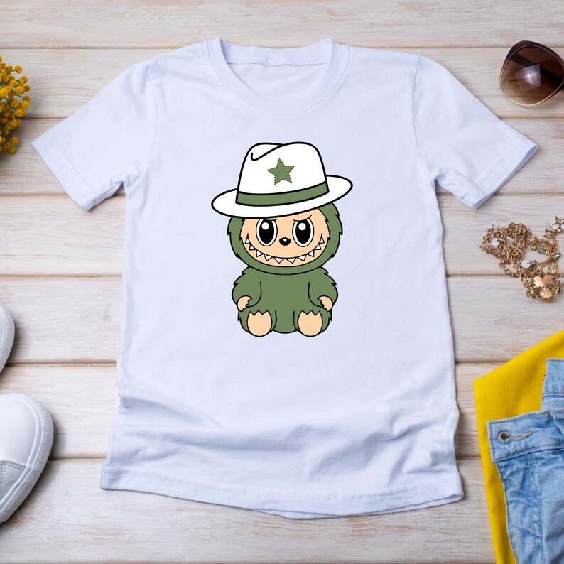 Labubu With Hat Svg, Png, Eps Bundle, Labubu With Cowboy Hat, Labubu ...