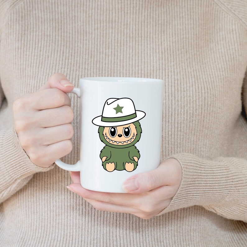 Labubu With Hat Svg, Png, Eps Bundle, Labubu With Cowboy Hat, Labubu ...