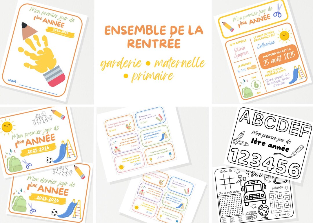 Printable Back to School Set – First Day Posters – Customizable ...