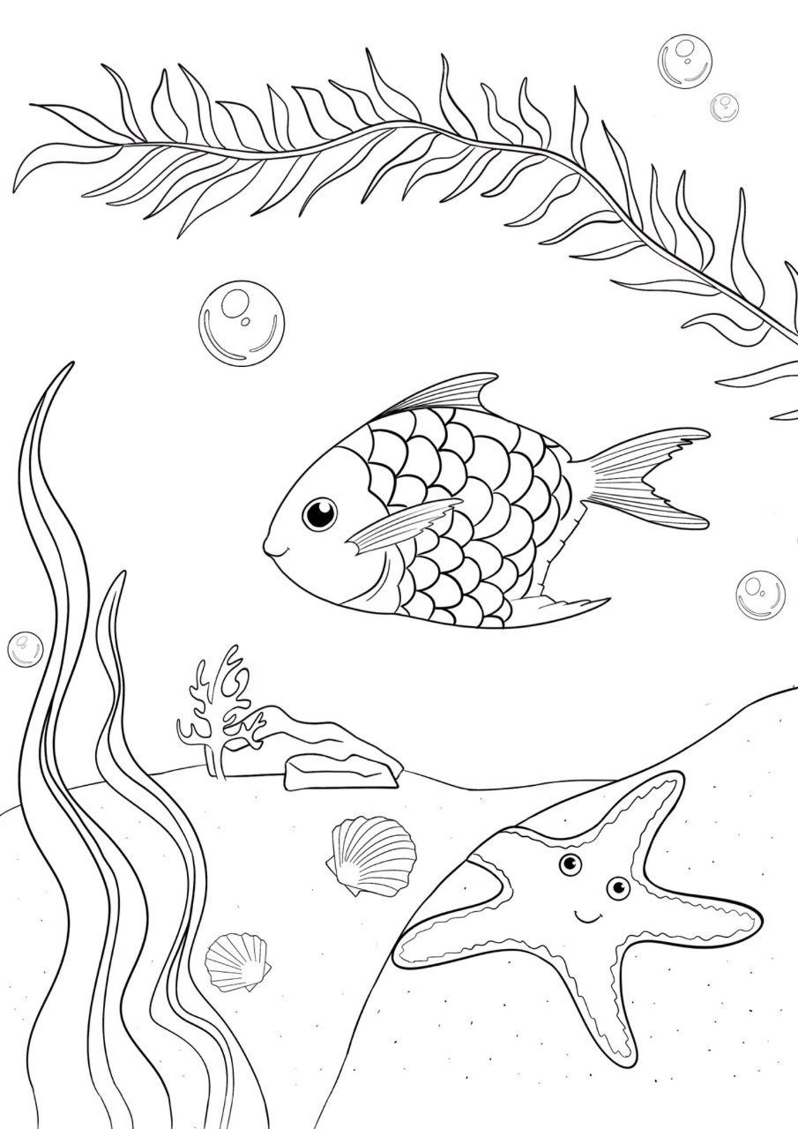 Coloring Pages With an Ocean Theme - Etsy