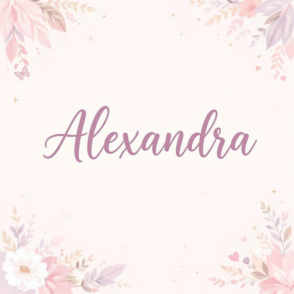 Personalized Name Art - “alexandra” - Digital Download - Feminine Wall ...