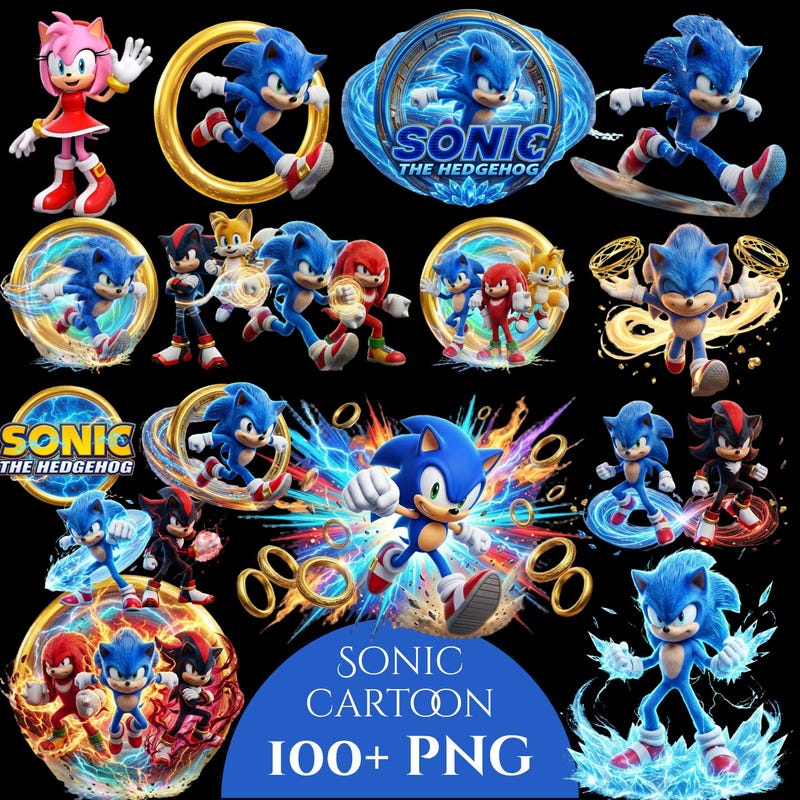 Sonic and Shadow Sticker - Etsy