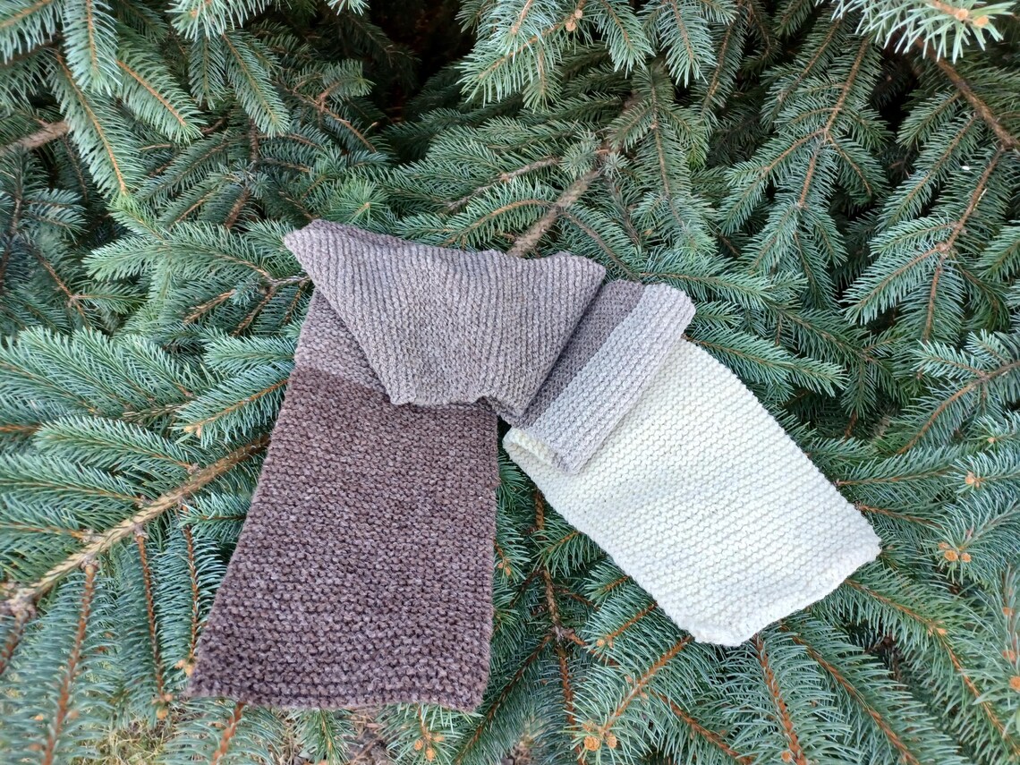 Scarf in a Rainbow of Natural, Undyed Sheep Colors - 100% Wool - Etsy