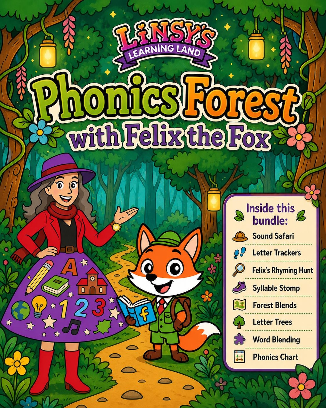Phonics Forest Printable Bundle | Preschool Phonics Worksheets | Letter ...