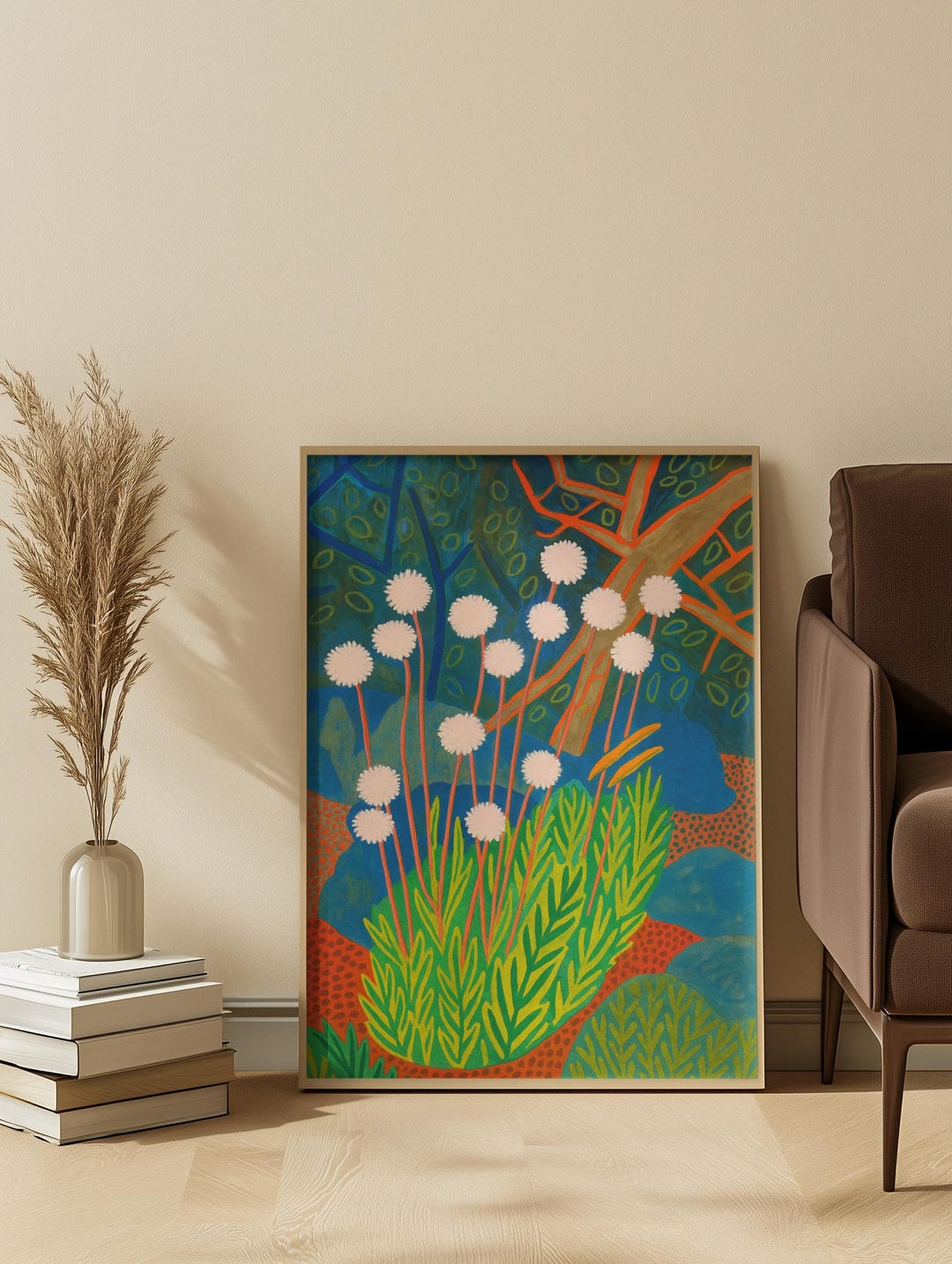 Vibrant Nature Art Prints, Colorful Wall Decor, Botanical Posters for ...