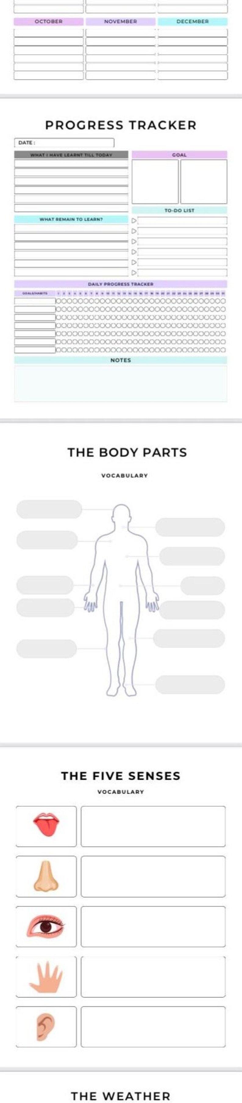 Language Learning Plan Template | Printable Study Planner PDF | Track ...