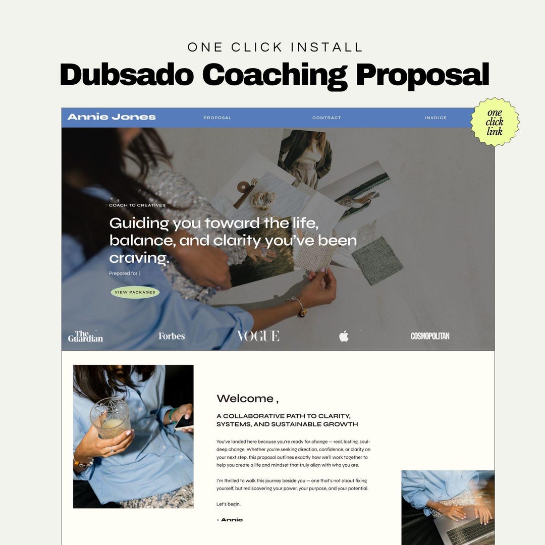 Coaching Dubsado Proposal Template | Dubsado Forms | Dubsado Proposal ...