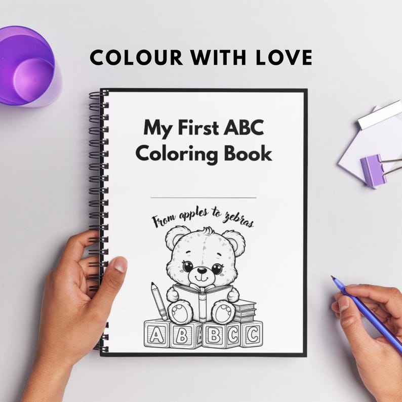 ABC Baby Shower Coloring Book: Printable Alphabet Activity (PDF ...
