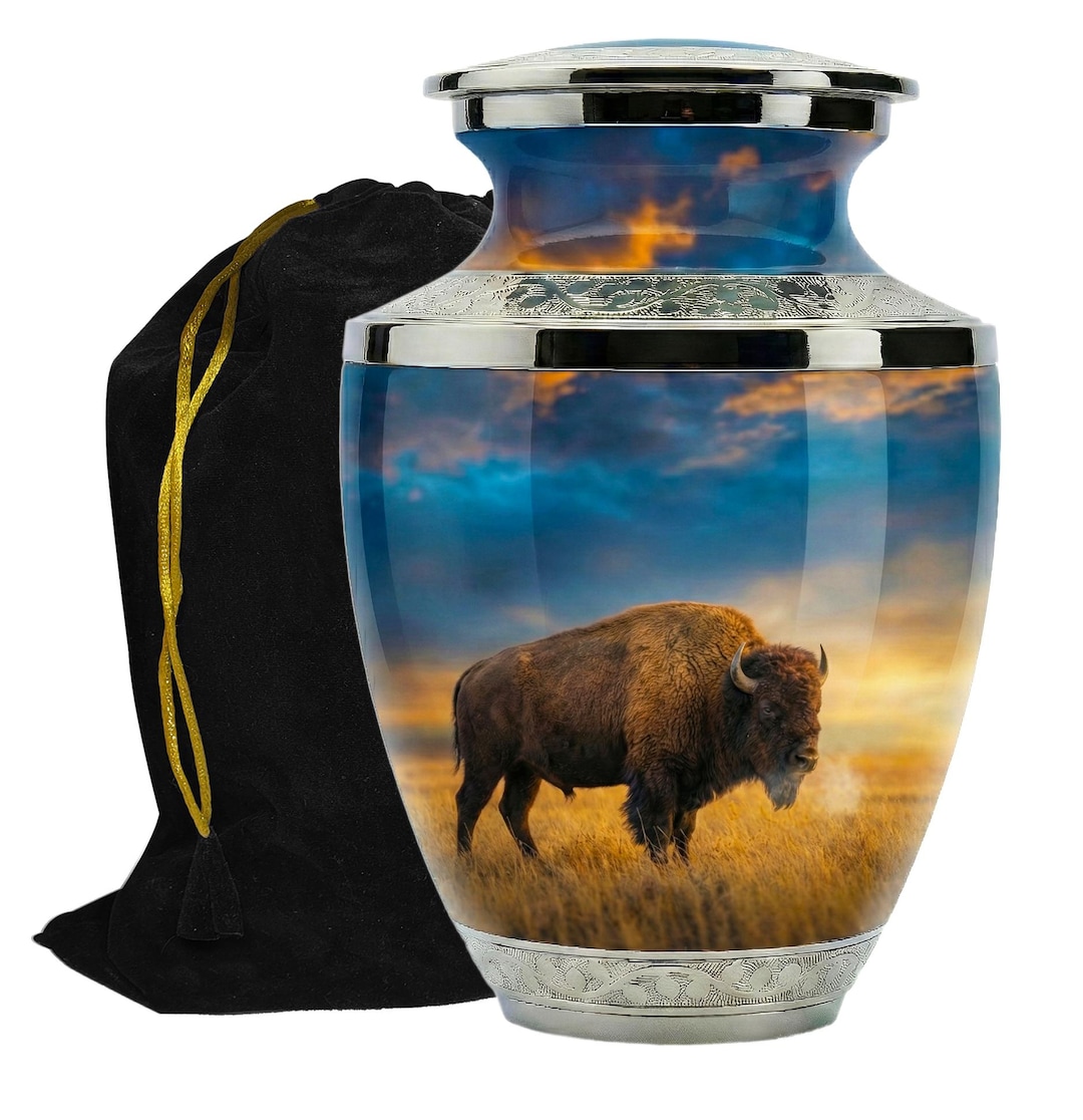 Majestic Bison Cremation Urn for Human Ashes – Memorial Urns for Adult ...