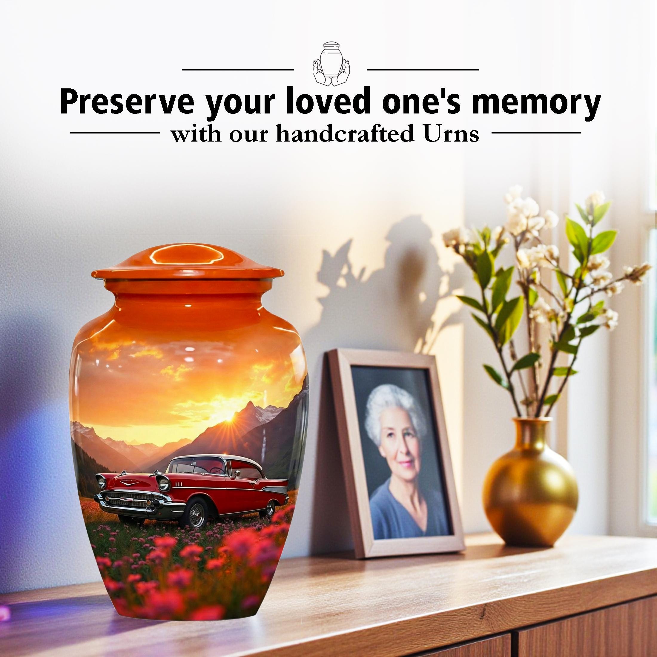 Classic Car Cremation Urn for Ashes – Personalised Memorial Urns ...