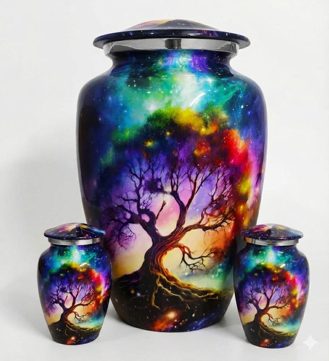 Cosmic Tree Cremation Urn for Ashes – Decorative Galaxy Urn , Adult and ...