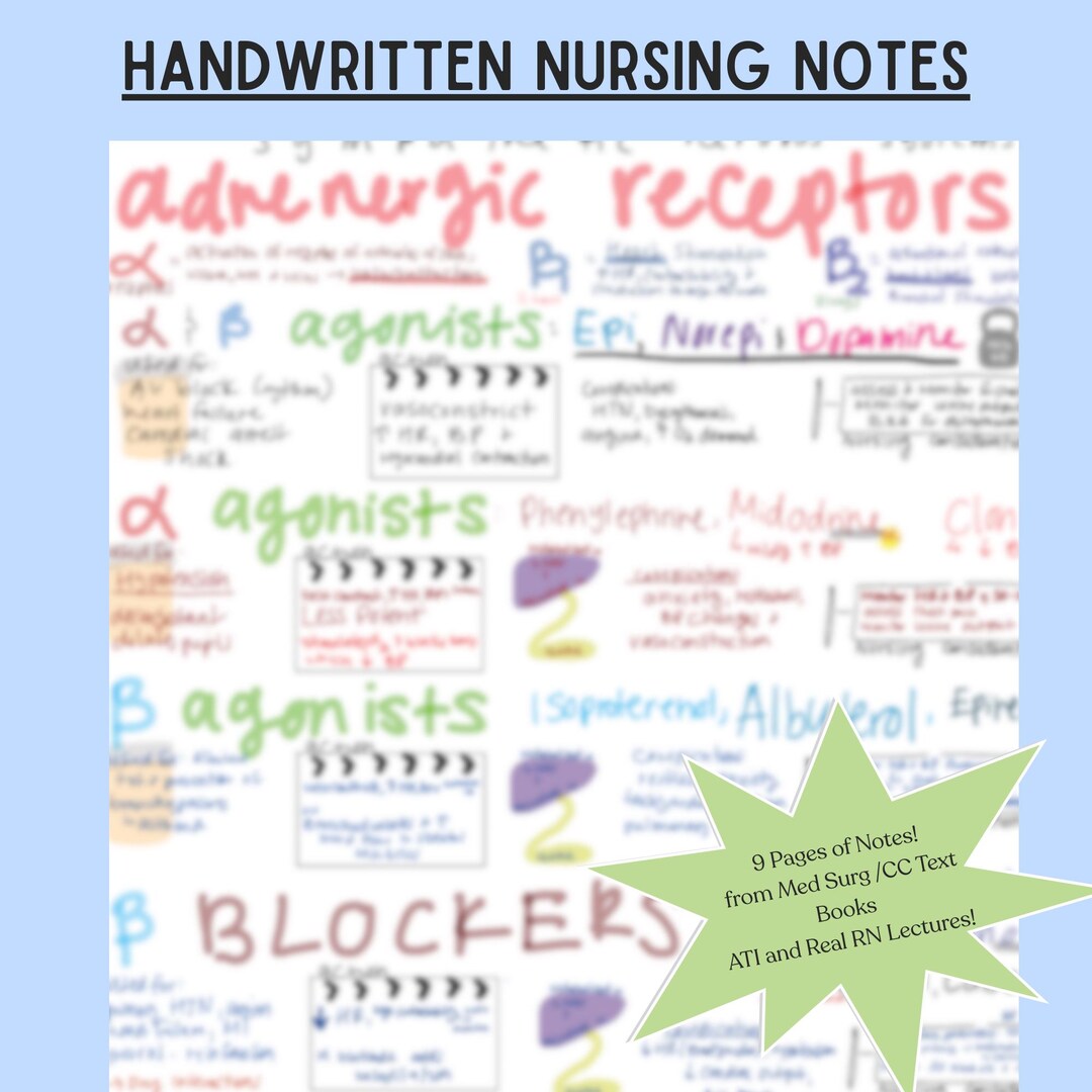 Neuro Sensory Pain Nursing Notes: Handwritten NCLEX Study Guide (PDF ...