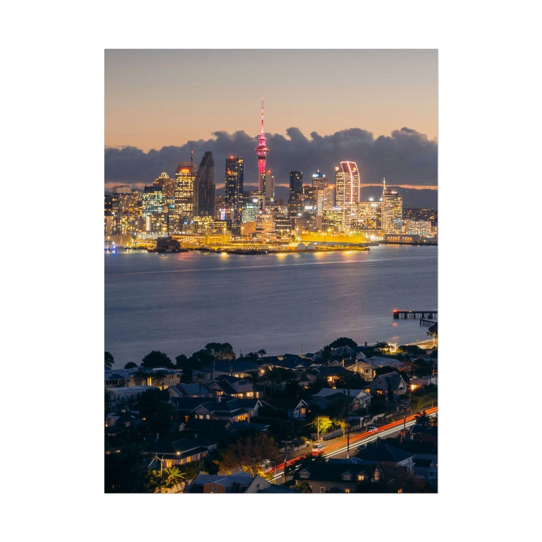 Auckland Skyline I Rolled Posters, Auckland Skyline Photo Print, Mount ...