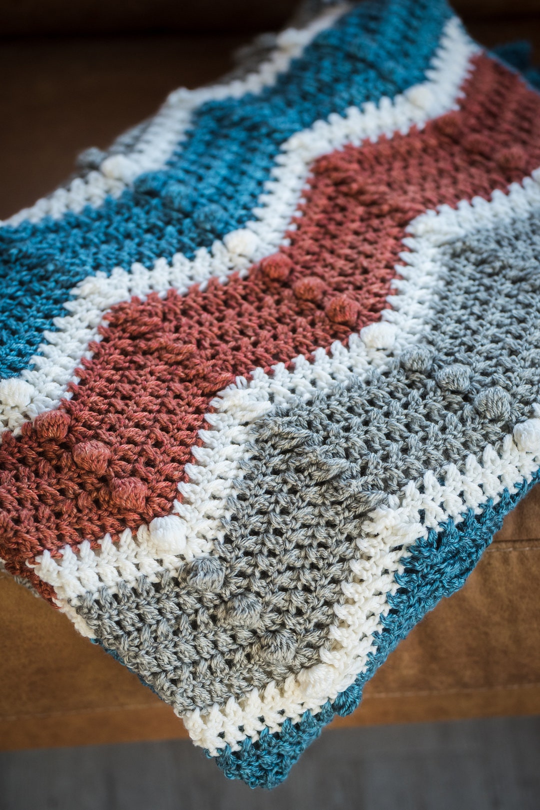 Easy Chevron Blanket Crochet Pattern: Chevron Puff Afghan, PDF Download ...