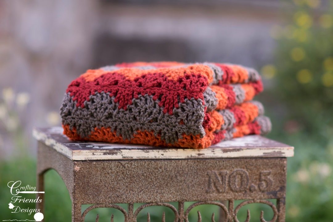 Crochet Pattern - Ripple Lace Afghan is Great for Fall, PDF Instant ...