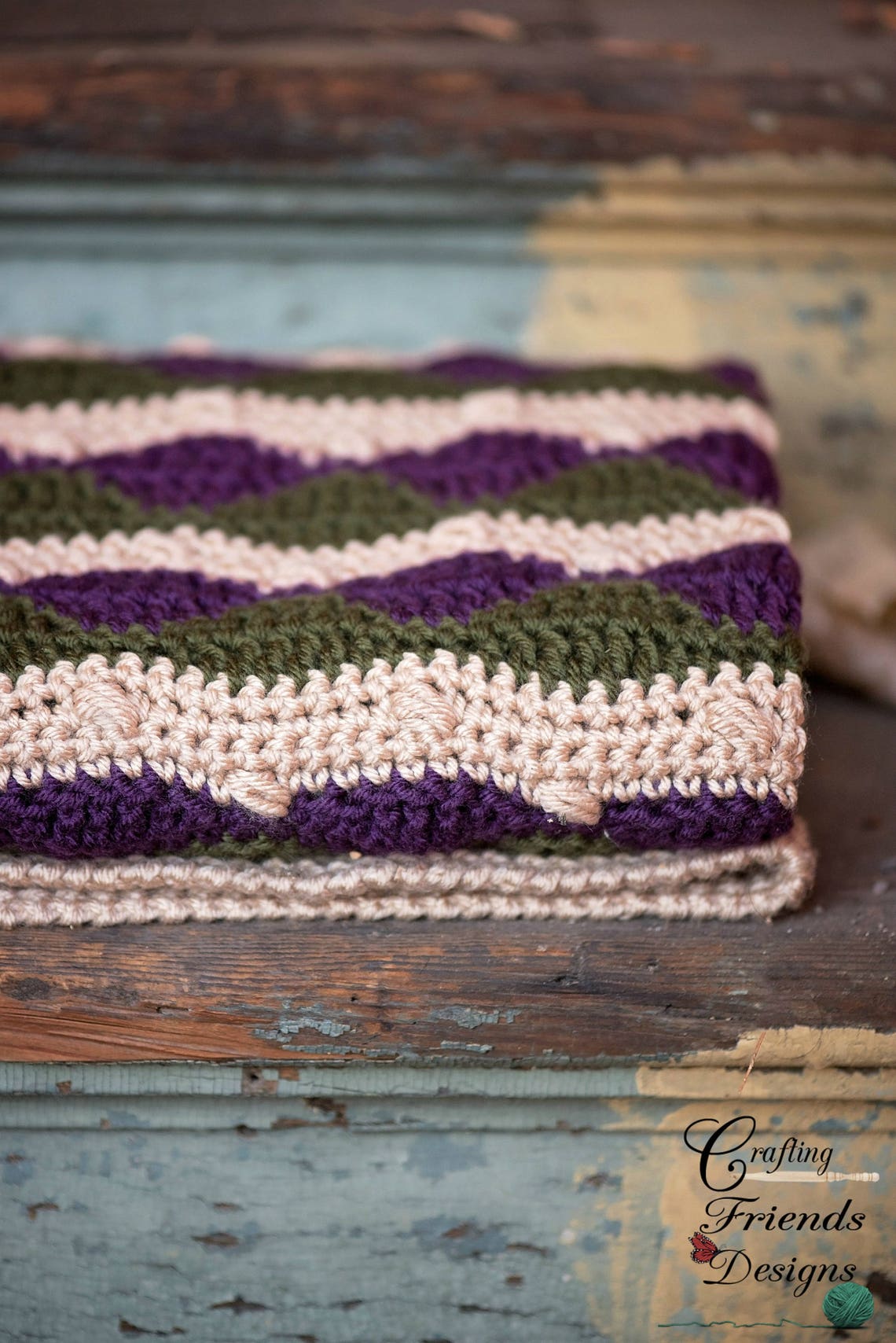 Majestic Waves Crochet Afghan Pattern: Ripple Blanket (PDF Pattern) - Etsy